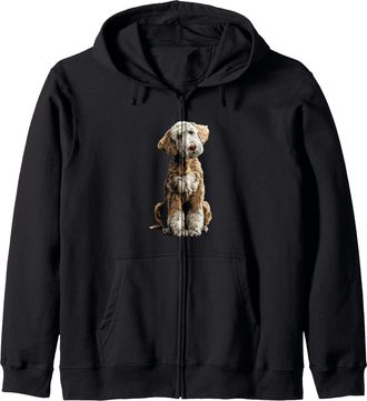 Whyitsme Design Leber und Tan Bedlington Terrier Hund Illustration Kapuzenjacke