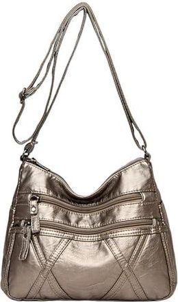 Generic Sacs à bandoulière pour femme en cuir souple - Grande capacité - Sac à bandoulière multi-poches pour femme - Pour la fête des mères - Sac à bandoulièr