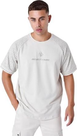 Project X Paris T-Shirt à Manches All Over Labyrinthe Greige XS