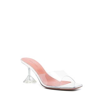 Amina Muaddi Lupita Glass Mule - White