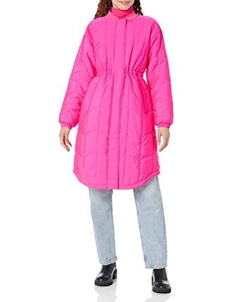 Amazon Essentials Manteau Matelassé Surdimensionné (Disponible en Grande Taille) Femme, Rose Fluo, 3XL Grande taille