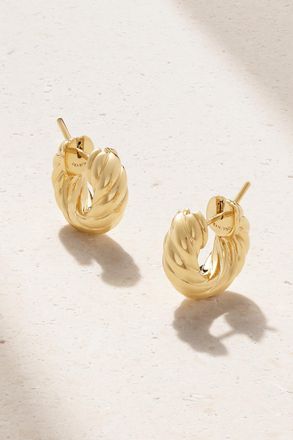 David Yurman Sculpted Cable Creolen Aus 18 Karat Gold