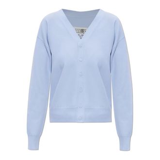 Maison Margiela Top mit dekorativen Kn&ouml;pfen - - Knitwear - Damen - Blau - S