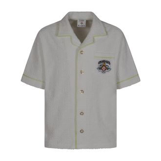 Casablanca Towelling Monogram Shirt - - Shirts - Herren - Wei&szlig; - S