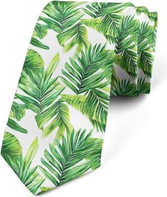 Generic Cravates Homme Blanc Vert &Eacute;troit Necktie R&eacute;glable Cravate Pour Hommes Pour Accessoires Remise De Dipl&ocirc;me F&ecirc;te