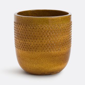 La Redoute Interieurs Cache-pot Terre Cuite &Eacute;maill&eacute;e &Oslash;48 Cm Lullya
