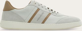 Ferragamo Herren Low-Top-Sneaker mit Signatur Blau Gr&ouml;&szlig;e 39.5