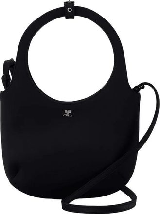Courrèges Hobo Bags - Holy Shoulder Bag - Satin - Black - Gr. unisize - in Schwarz - für Damen