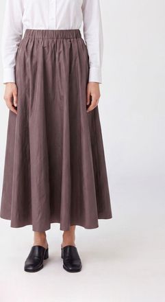 Parosh Ausgestellter Midi-Rock P. A.R. O.S. H. mit hoher Taille aus technischem Stoff