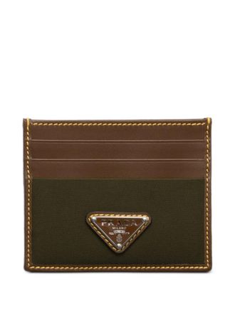 Prada porte-cartes en cuir - Vert