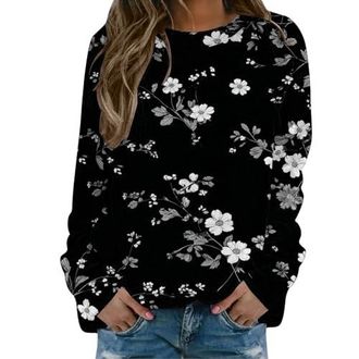 Generic Sweat-shirt pour femme - Imprim&eacute; graphique - Haut surdimensionn&eacute; - Col rond - Manches longues - Automne - Hiver - D&eacute;contract&eacute; - Confortable - Tendance