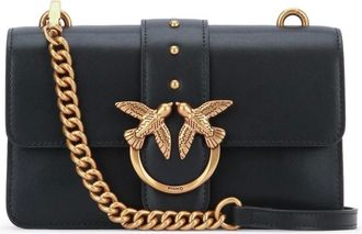 Pinko Pinko, Femme, Sacs, Noir, Taille: ONE Size Love Birds Chain Shoulder Bag