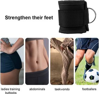 Generic Kn&ouml;chelriemen f&uuml;r das Beinkrafttraining. Bequeme Power-Straps Zur Fitness- und Leistungssteigerung (Black)