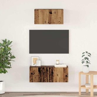 vidaXL Vidaxl - Ensemble de meubles tv 2 pcs Bois ancien 80 x 30 x 30 cm