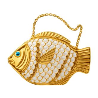 Vivetta Vivetta, Femme, Sacs, Jaune, Taille: ONE Size Pochette en forme de poisson