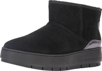 Tommy Hilfiger Bottes de Neige en Daim métallique pour Femme Fw0fw07850, Black, 39 EU