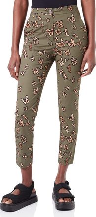 Love Moschino Womens Cigarette fit Trousers Casual Pants, FARFAL.FO.Verde, 40