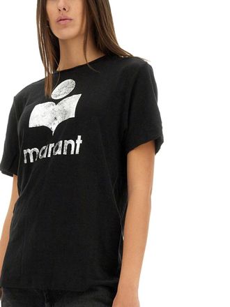 Isabel Marant 100% Linen T-Shirt - Black