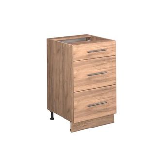 Vicco Meuble Cuisine Fame-Line, Ch&ecirc;ne de Force dor&eacute;, 50cm, PT Anthracite