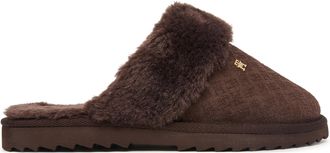 Tommy Hilfiger Hausschuhe Tommy Hilfiger Th Premium Shearling Shoes FW0FW09947 Dunkelbraun