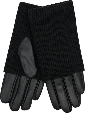 BTF-CPH Lederhandschuhe mit Strick-Overlay - - Accessories - Damen - Schwarzk - L