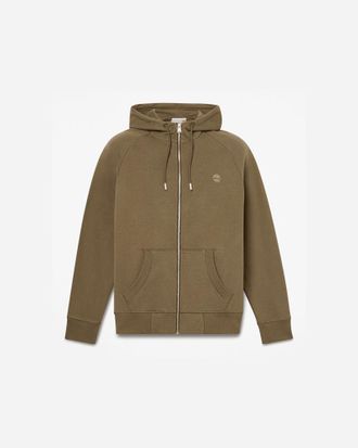 Timberland Exeter River Hoodie mit durchgehendem Rei&szlig;verschluss f&uuml;r Herren in Gr&uuml;n/Braun, Herren, Braun, Gr&ouml;&szlig;e