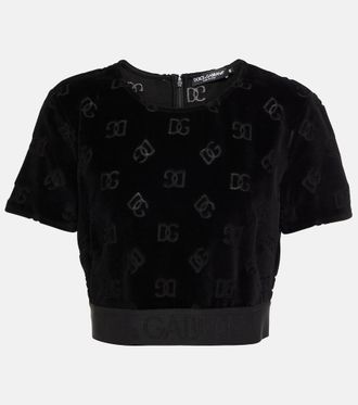 Dolce & Gabbana Cropped-Top aus Samt