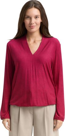 Tom Tailor Damen 1049029 Langarmshirt mit Muster, 39083-Irregular Pink Graphic Design, L