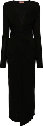 Twinset Femme, Robes, Noir, Taille: 36 FR Robe Maxi sur le Devant