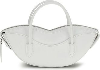 Fiorucci Wei&szlig;e Kalbsleder Bos Taurus Schultertasche