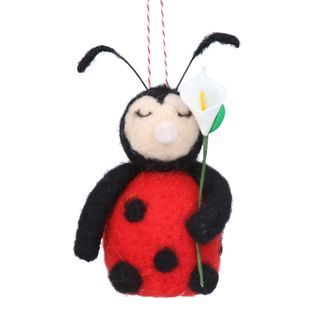 Gisela Graham Marienkäfer aus Wolle zum Aufhängen
