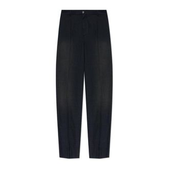 Balenciaga Wollhose mit Bundfalten - - Trousers - Herren - Schwarzk - XL