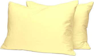 Pizuna Luxuri&ouml;ser Soft-Satin 2er Pack Kissenbezug 70 x 90 cm Mildes Gelb, 400 Fadenzahl Baumwolle Kissenbez&uuml;ge, 100% Langstapel Baumwolle Nur Kissenbezug (Mi