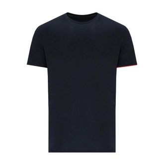 Roberto Ricci Design Rrd, Homme, Tops, Bleu, Taille: 2XL T-shirt Bleu Noir avec D&eacute;tail Orange