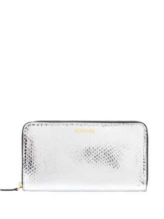 Roberto Cavalli portefeuille en cuir - Argent