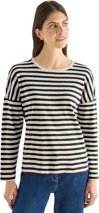 Cecil Gestreiftes Shirt raw Khaki XXL