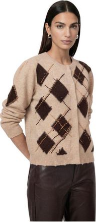 Monari Strickjacke Casual,Polyacryl,Gemustert,Rundhals,Langarm,Regular Fit