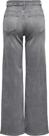 Only Onlmadison Blush Hw Wid DNM Rea0938 Noos Jeans, Gris Clair Denim, M / 30L Femme