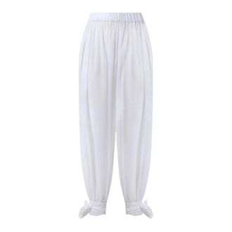 Andamane Noor Hose mit Bindeband- Maxi-Hose - - Trousers - Damen - Wei&szlig; - S