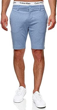 Indicode Hommes Aalborg Chino Shorts | Pantalon Court Chino à 4 Poches Sky Way L