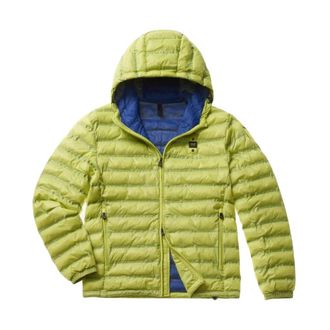 Blauer Kapuzen-Pufferjacke - - Jackets - Herren - Gr&uuml;n - L