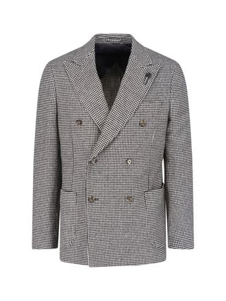 Lardini Double-Breasted Blazer In Wool Blend