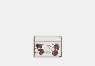 Coach Schmales Kartenetui Mit Ausweisfach Und Kirschprint