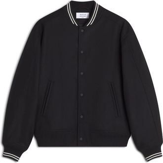 Maison Kitsuné Homme, Vestes, Noir, Taille: M Varsity Teddy Blouson