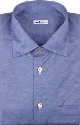 Kiton Homme, Chemises, Bleu, Taille: XL Chemise Nerano