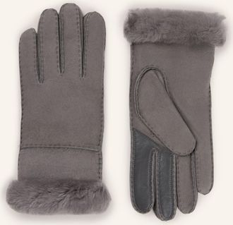 UGG Lederhandschuhe grau