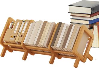 Generico Schreibtisch-B&uuml;cherregal: Erweiterbare Holzaufbewahrung, Multifunktions-Organizer-St&auml;nder, modernes Ausstellungsregal, unabh&auml;ngige St&uuml;tzstruktur | f&uuml;r