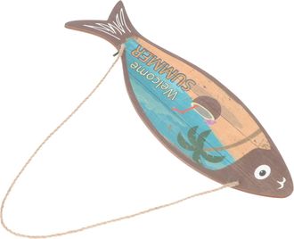 Pretyzoom Vintage Holz Fisch Anh&auml;nger Sommerdeko Rustikal Maritime Wanddeko F&uuml;r Strandparty Und Wohnliches Hawaii Flair