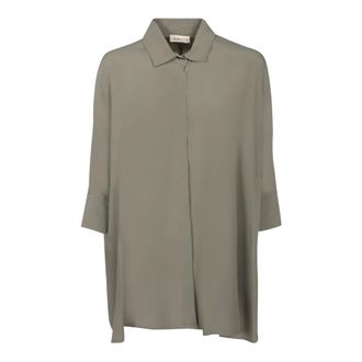 Blanca Vita Femme, Blouses et Chemises, Vert, Taille: 34 FR Chemise Verte en M&eacute;lange de Soie