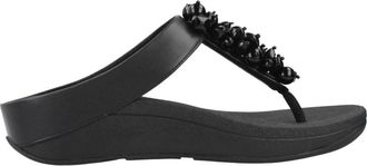 FitFlop Femme, Chaussures, Noir, Taille: 38 EU Sandales Fino &agrave; perles
